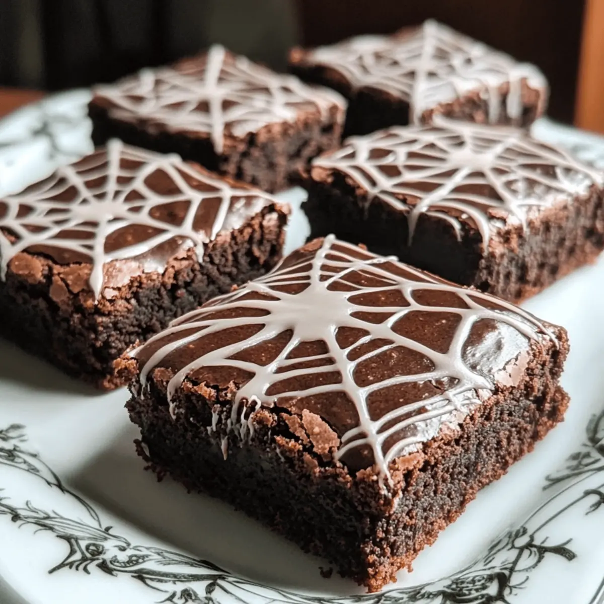 Ultimate Delicious Spider Web Brownies with Gooey Chocolate